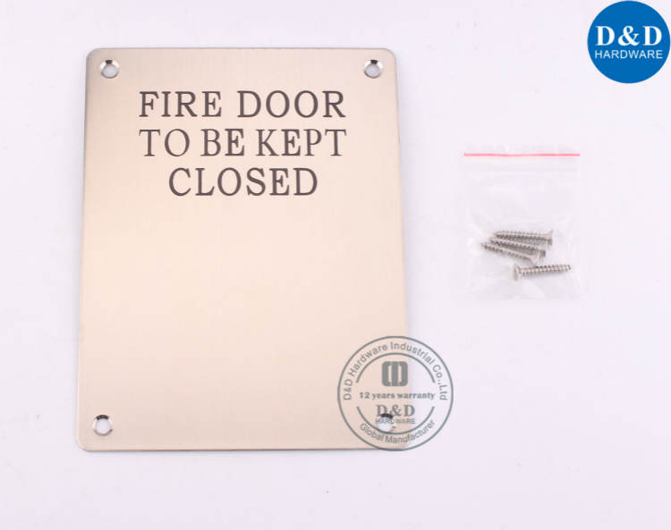 SS304 Square Fire Door Signature Plate 130x170mm for Fire Resisting ...