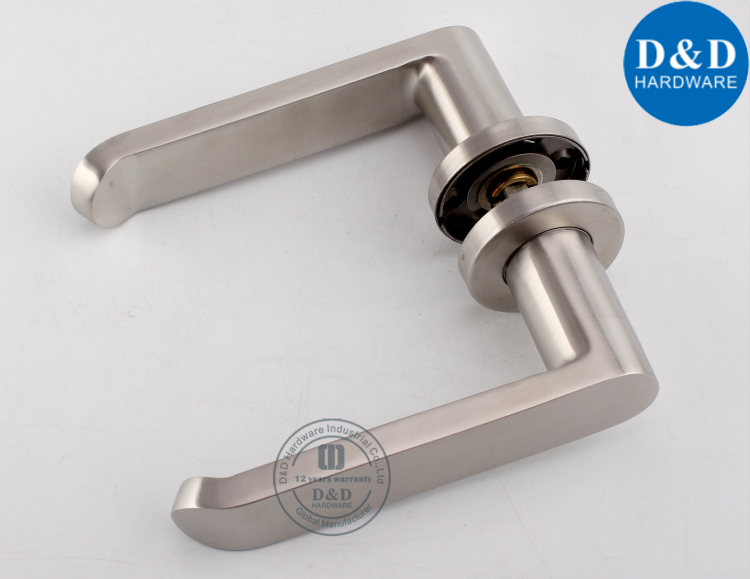 Grade 304 Solid U Shape Front Lever Door Handles for Fire Doors with AB ...