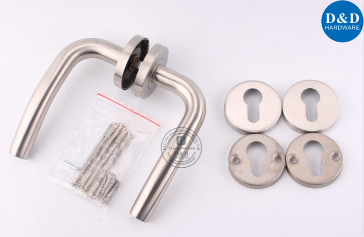 Grade 304 Tube Fire Rated Lever Door Handle for Internal Steel Door ...