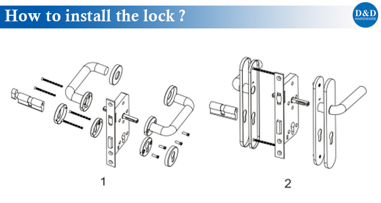 Stainless steel entrance lock with dead bolt for Metal Door-DDML002 ...