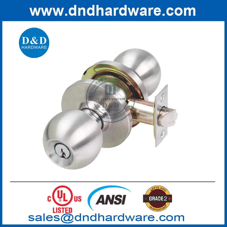 UL Listed ANSI Grade 1 Zinc Alloy Fire Resistant Tubular Lockset ...