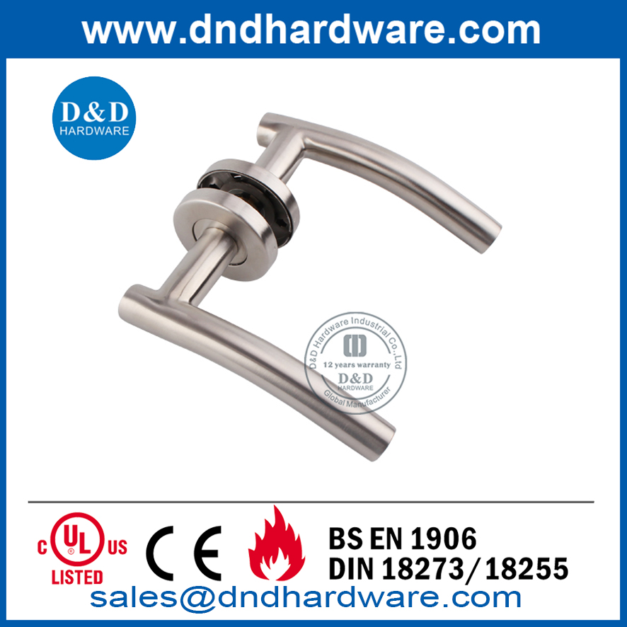 Stainless Steel Grade 4 Silver Lever Door Handle for Bedroom Door ...