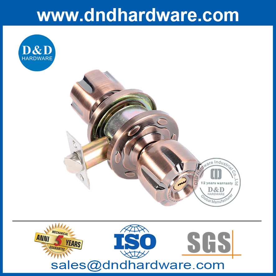 Zinc Alloy Antique Copper Door Knob Lockset for Internal Metal Door ...