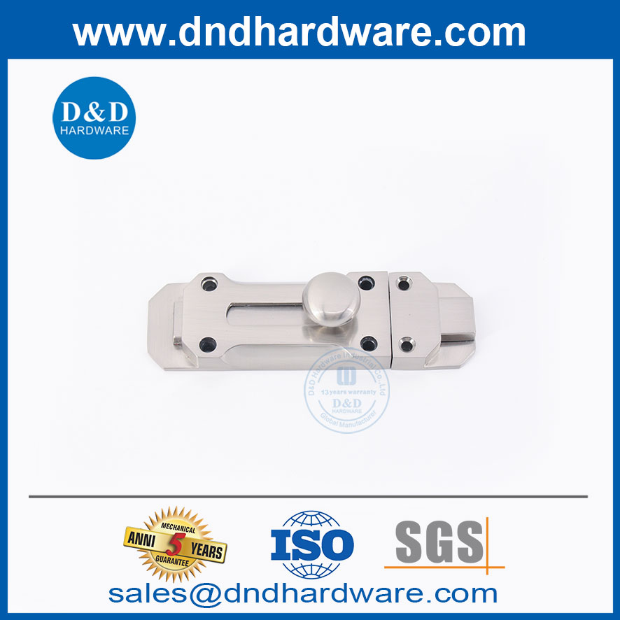 Modern Design Indoor Door Zinc Tower Bolt Lock in Satin Nickel-DDDB025 ...
