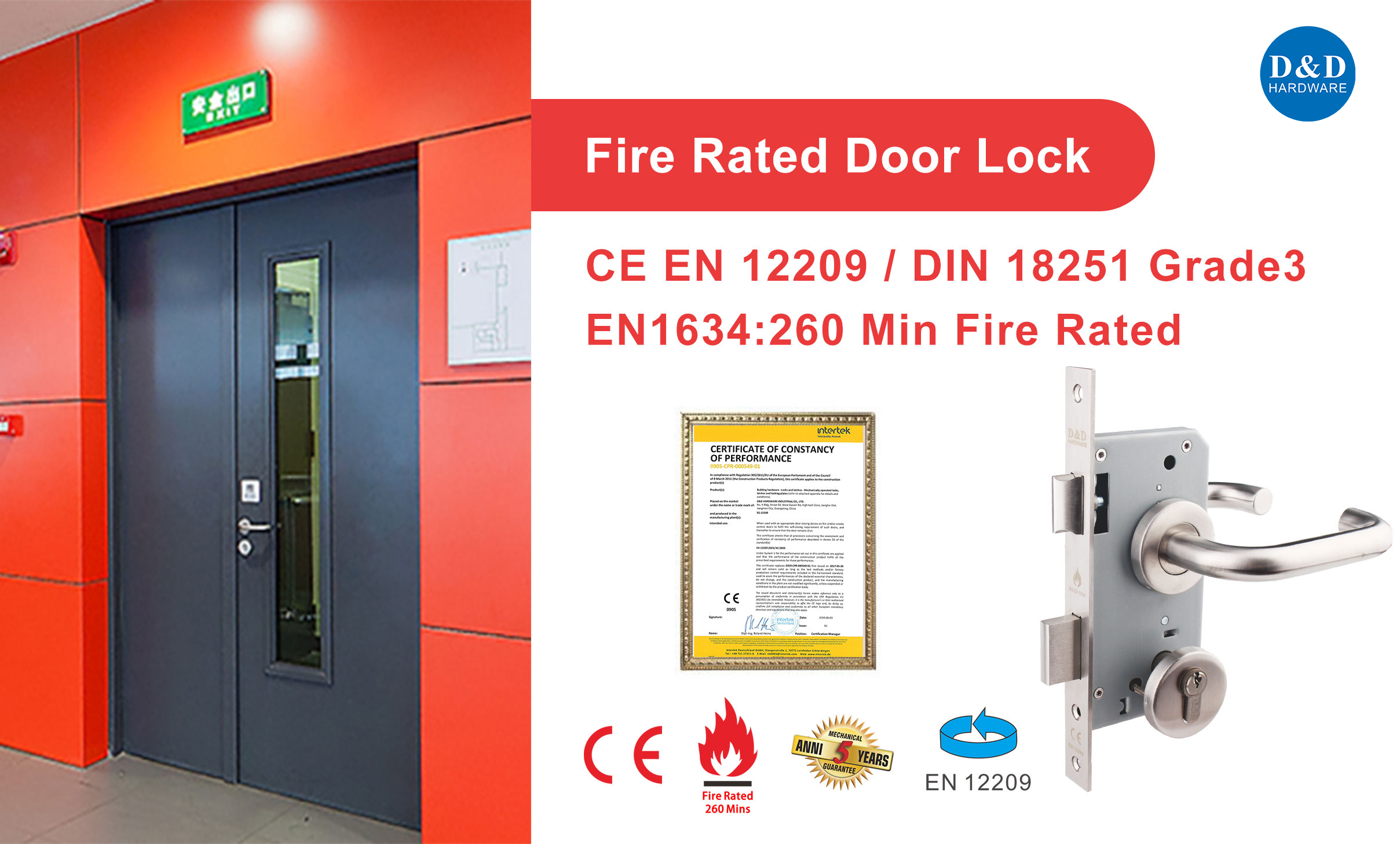 High Security Front Door Mortise Locks Cylinder Lock