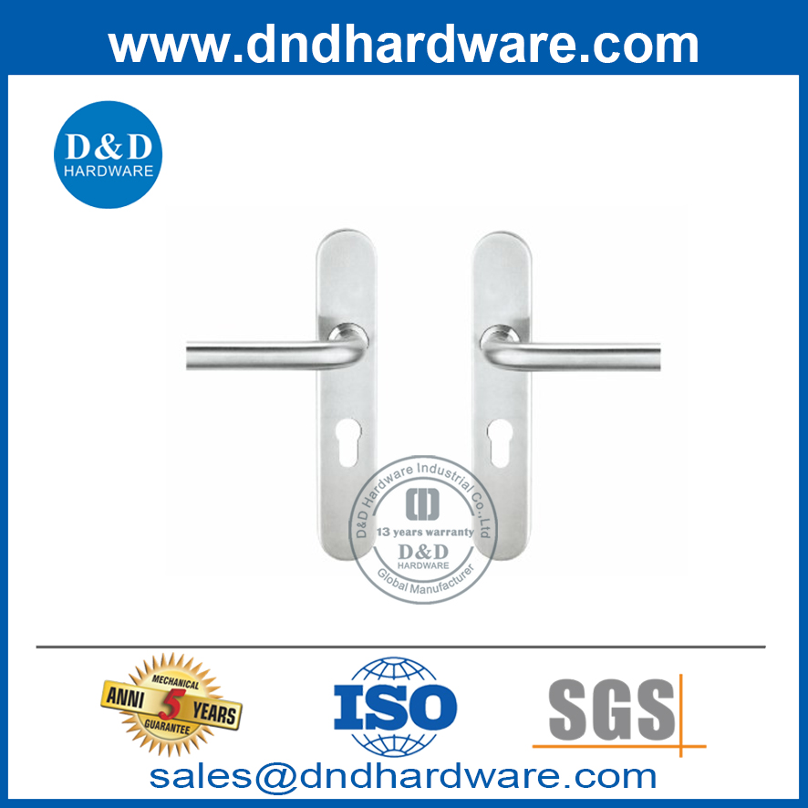 Round Corner Stainless Steel Tubing Lever Handle with Plate-DDTP002 ...