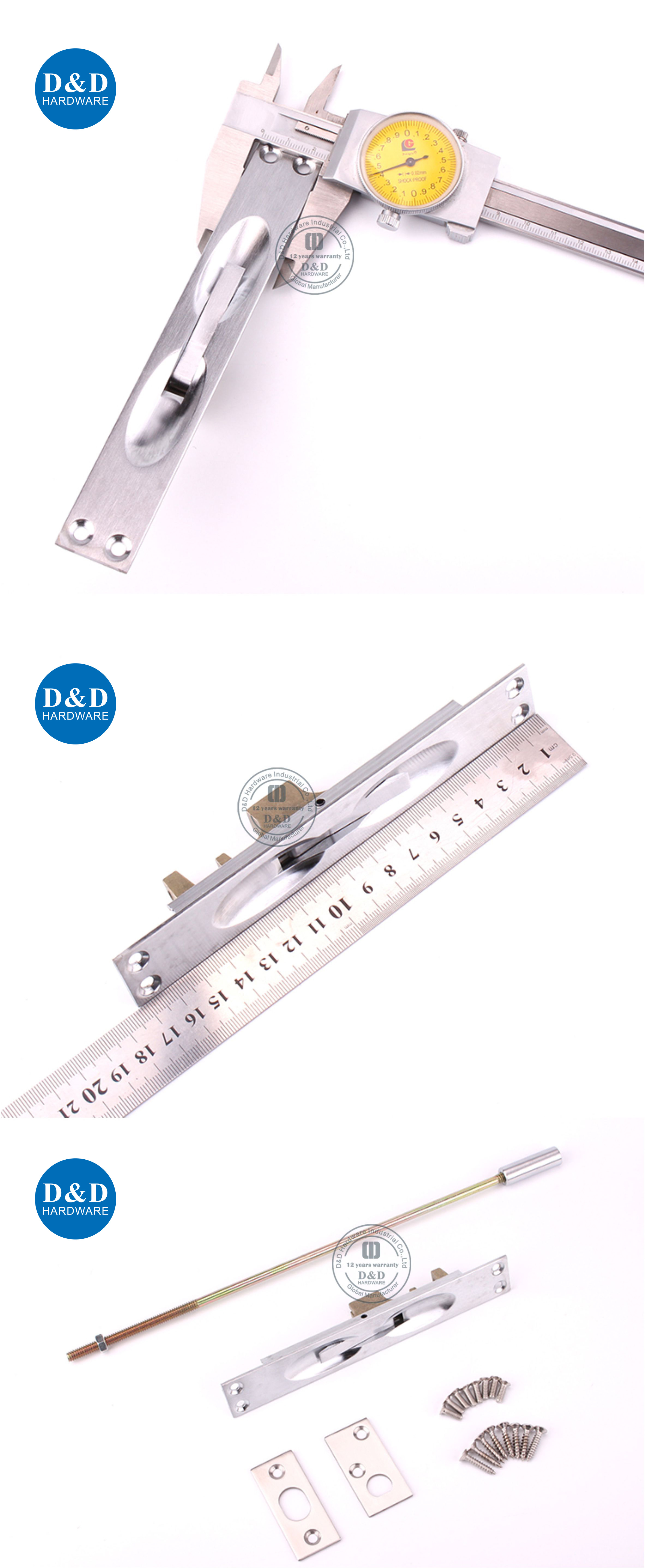 Brass Concealed Extension Rod Manual External Door Flush Bolt-DDDB010 ...