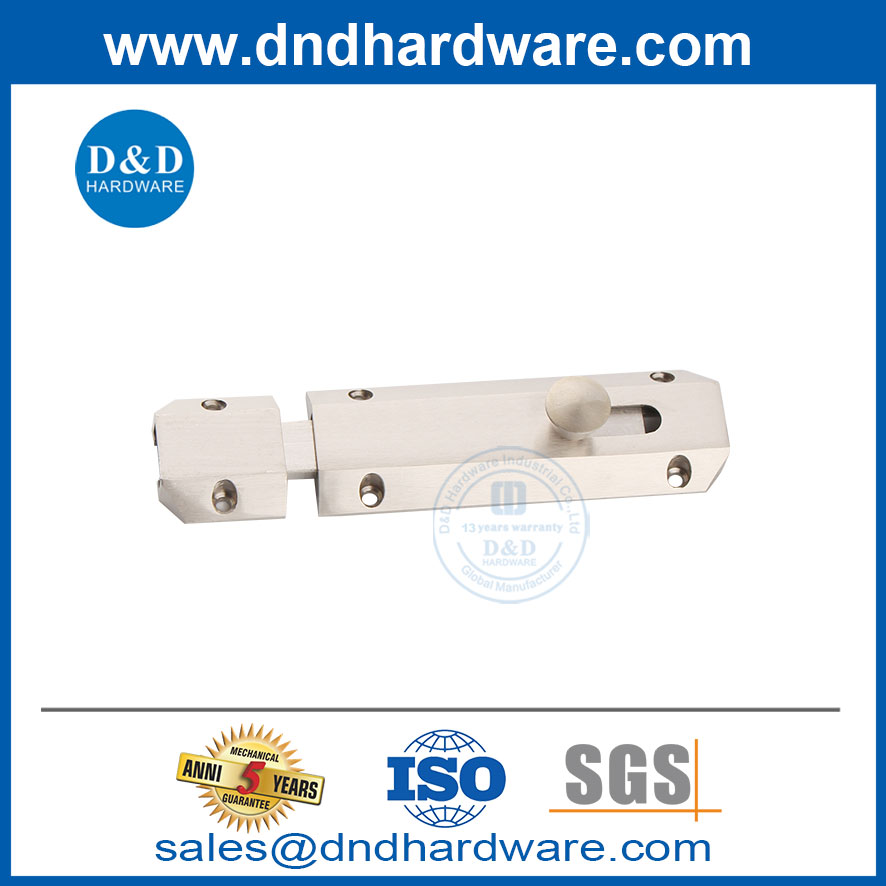 4 Inch SN Finish Brass Barrel Bolt in Surface Mounted-DDDB017 from ...