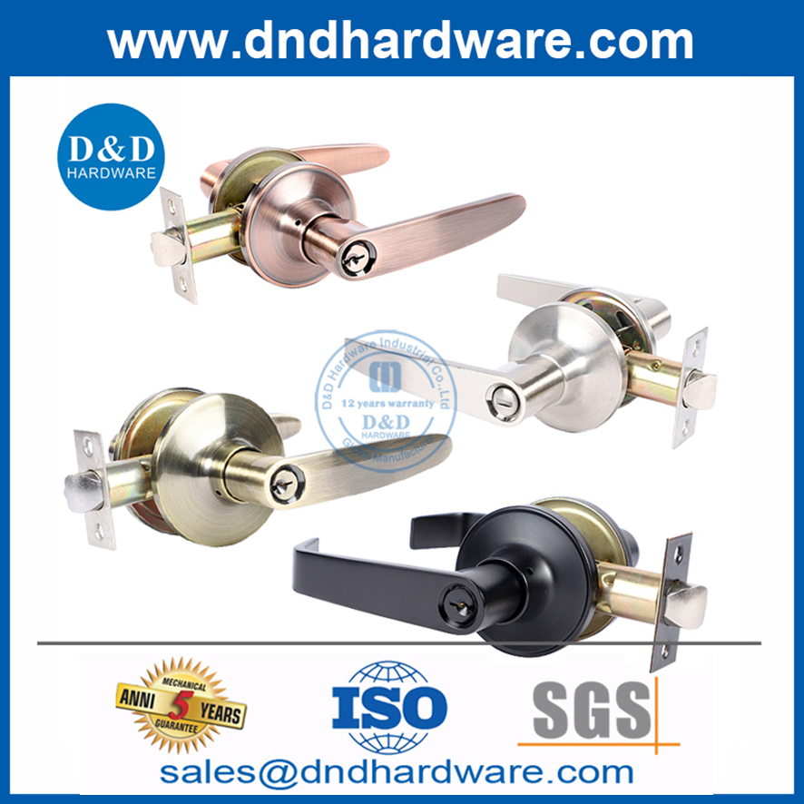 Zinc Alloy Key Lever Door Lockset for Interior Office Door- D&D HARDWARE