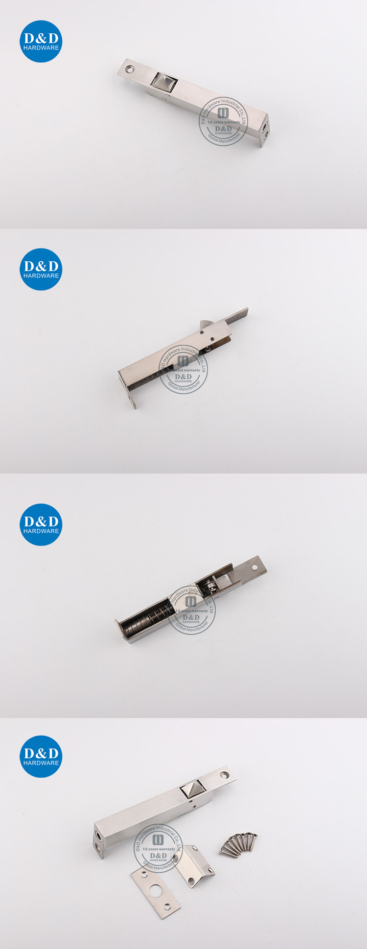 Stainless Steel 304 Automatic Flush Bolt for Double Metal Doors-DDDB023 ...