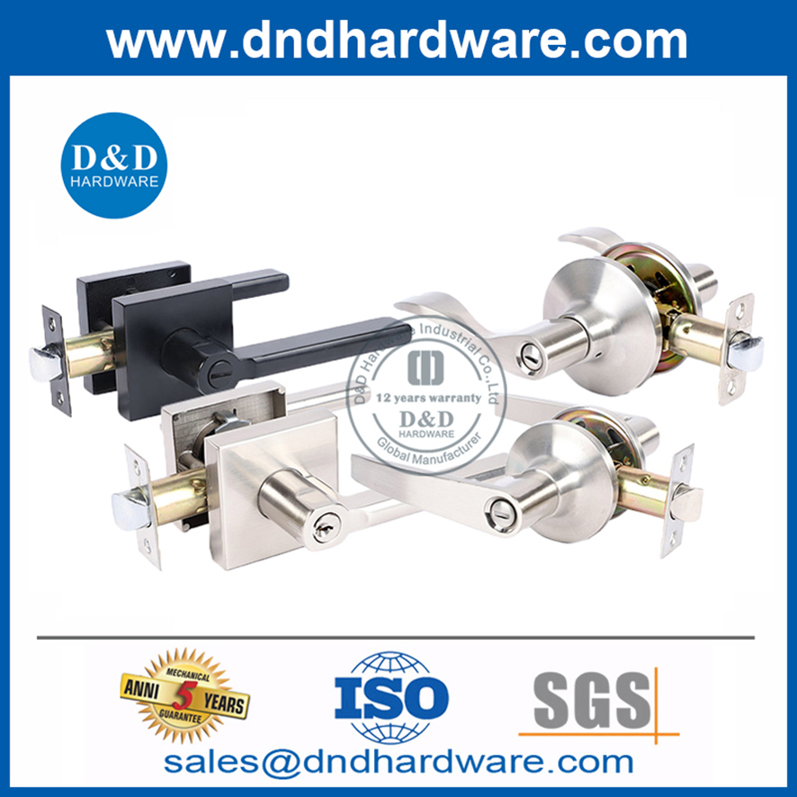 Zinc Alloy Key Lever Door Lockset for Interior Office Door- D&D HARDWARE