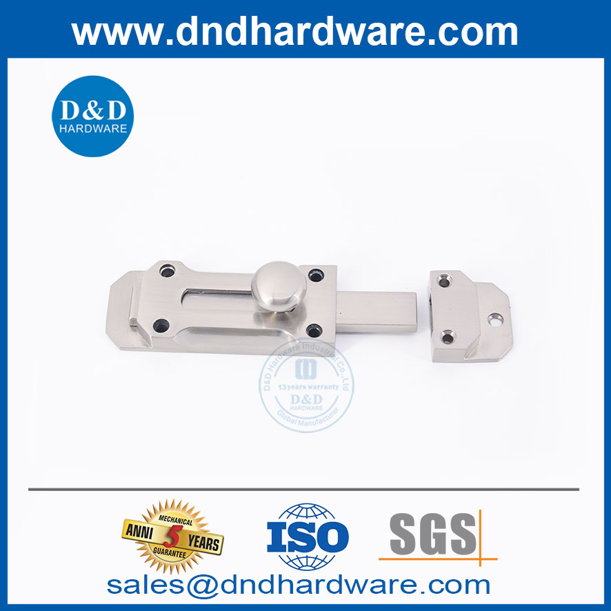 Modern Design Indoor Door Zinc Tower Bolt Lock in Satin Nickel-DDDB025 ...