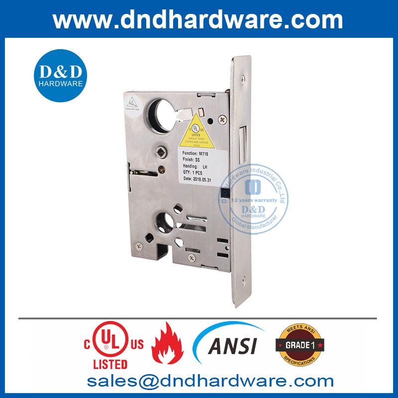 UL ANSI Fire Rated Deadlock with Cylinder Single Side Outside Key Door ...
