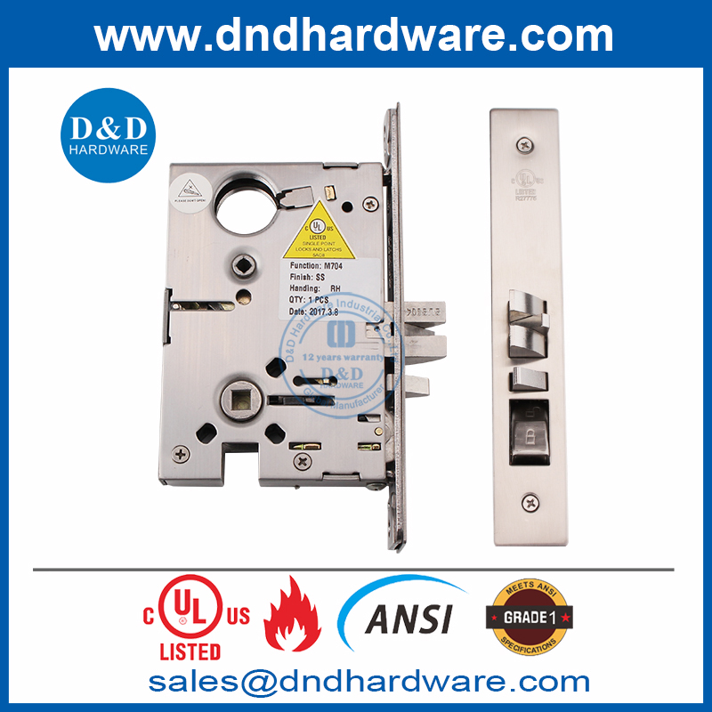 UL Fire Rated ANSI Wooden Door Lock Mortise Lockset-DDAL04 F04 from ...