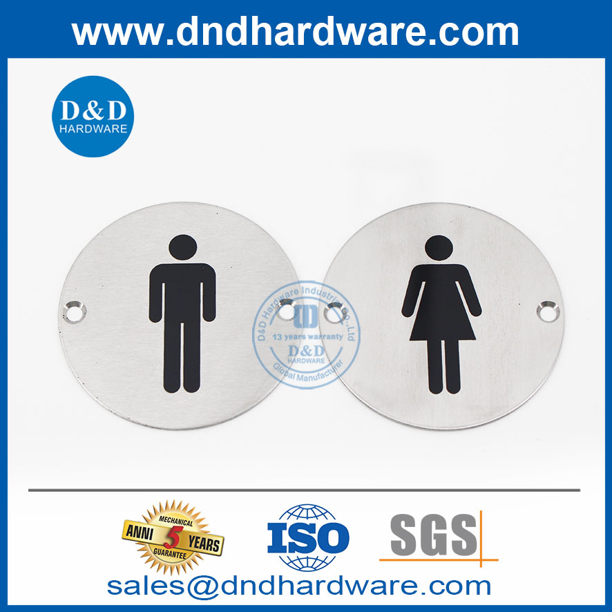 SS304 Female Washroom Door Sign Plate with Modern Design-DDSP002 from ...