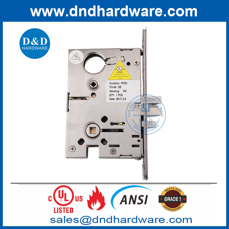 ANSI Grade 1 UL Fireproof Classroom Door Lock with Auxiliary Latchbolt ...