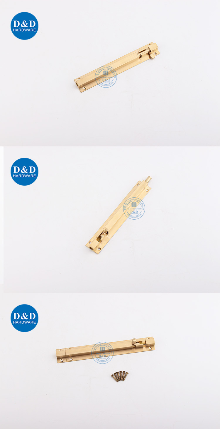 Satin PVD Security Brass Tower Bolt Lock Hardware for Doors-DDDB016 ...