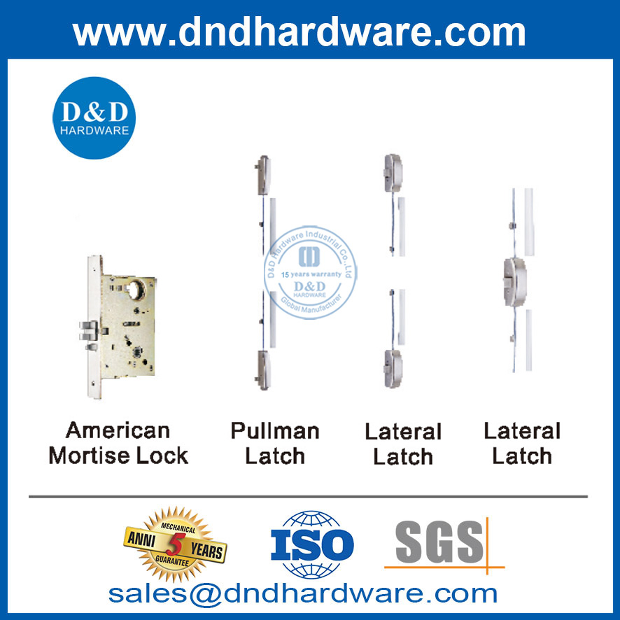 Emergency Exit Door Locks Stainless Steel And Aluminium 3 Point Panic ...