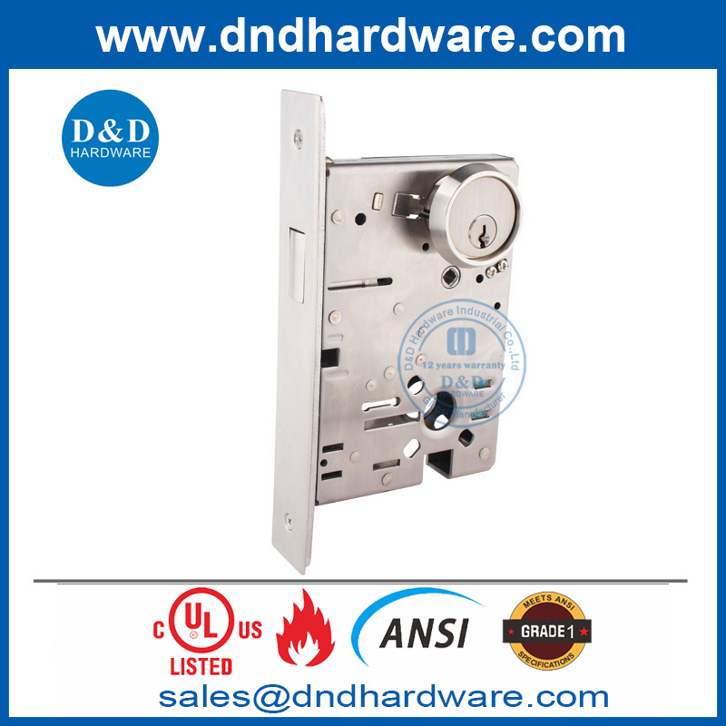 UL ANSI Fire Rated Deadlock with Cylinder Single Side Outside Key Door ...