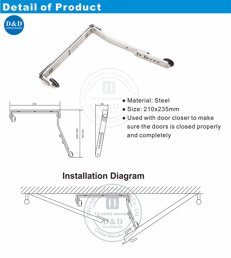 Stainless Steel Concealed Door Coordinator for Double Door-DDDR003 from ...