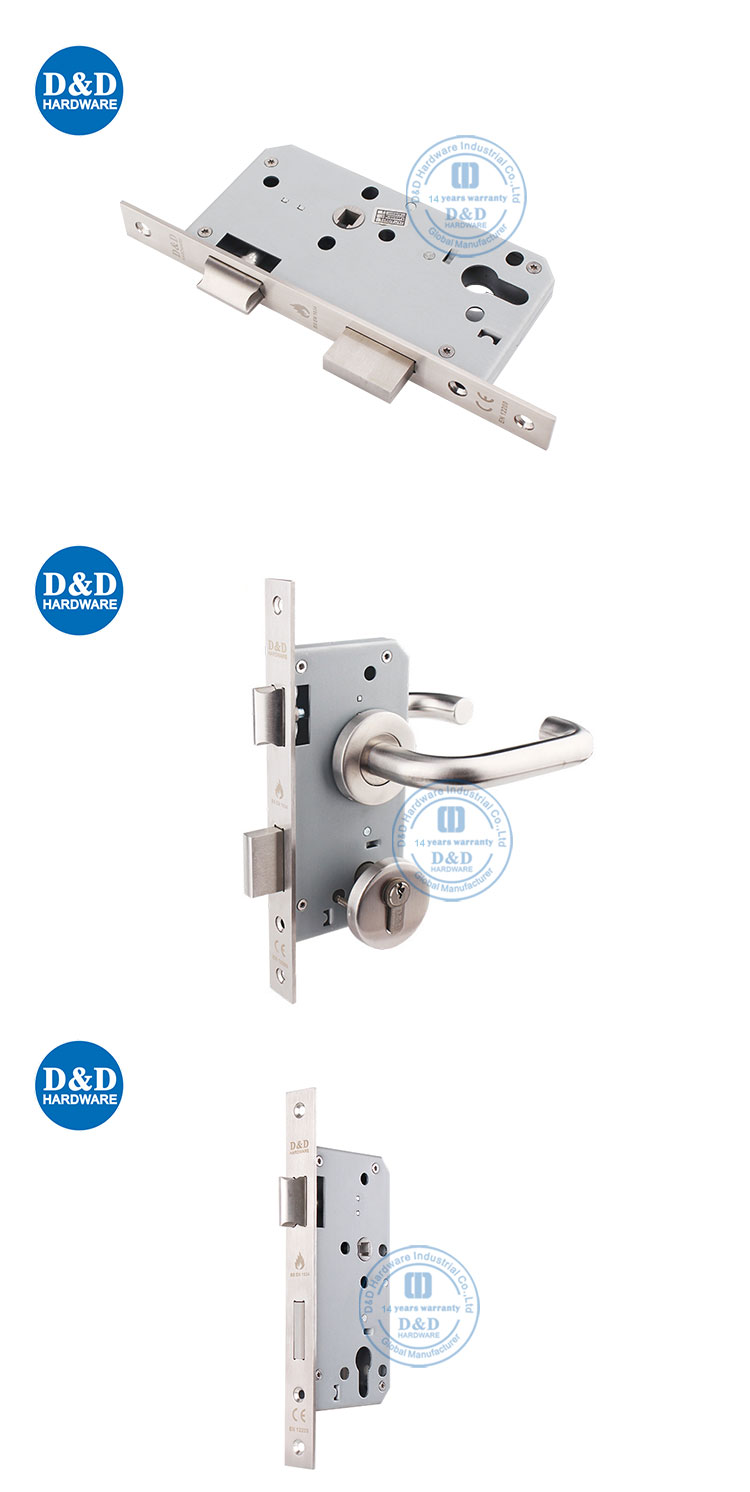 BS EN12209 Fire Rated Door Hardware Lock SUS304 Mortise Lockset-DDML009 ...