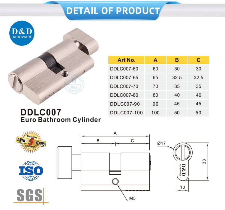 Euro Cylinder Lock 60mm Safe Brass Door Cylinder Lock Bathroom Cylinder ...